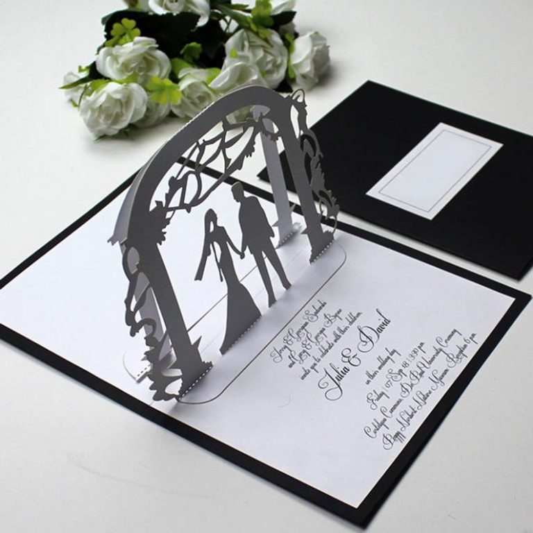 Pop-Up Wedding Invitations - Beautiful 3D Design | Lesruba Weddings